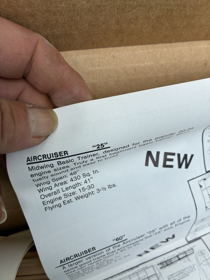 Bridi Air Cruiser 25 Balsa R/c Model airplane Kit | eBay