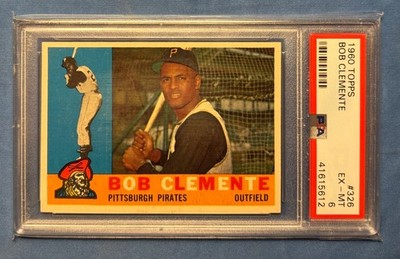 1960 Topps #326 Bob Clemente PSA 6 NM MT perfectly centered razor sharp ...