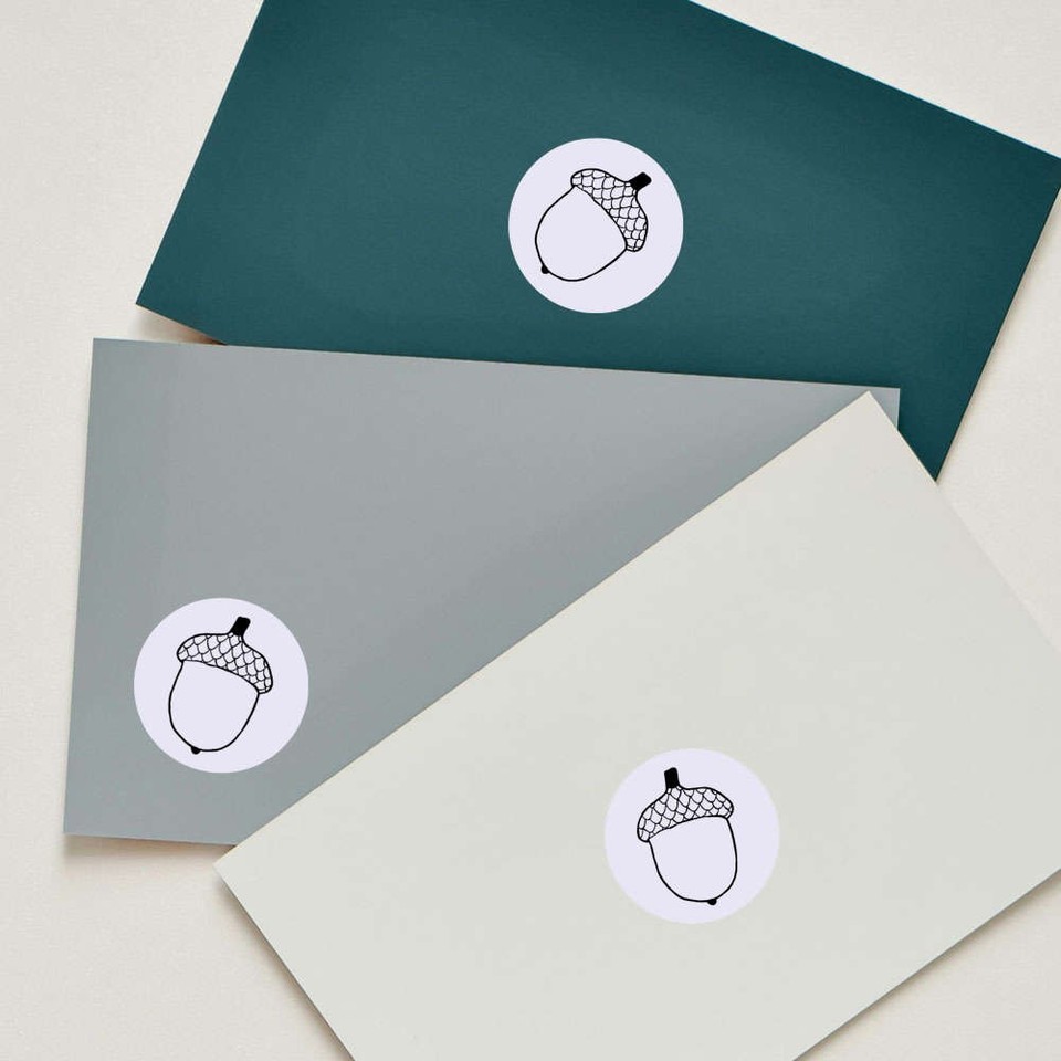 24 x 'Acorn' Stickers - for Crafts, Scrapbooking and Labelling ...