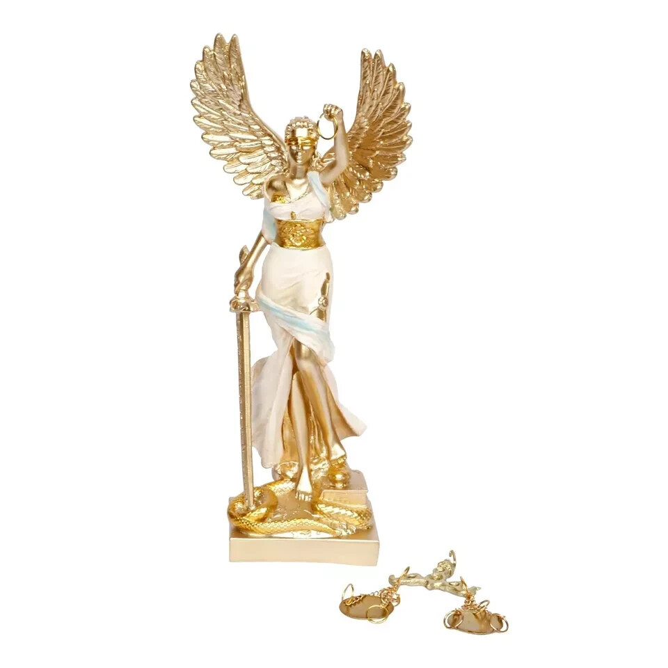 Polyresin Blind Folded Egyptian Angel Justice Law Lady Idol Statue ...