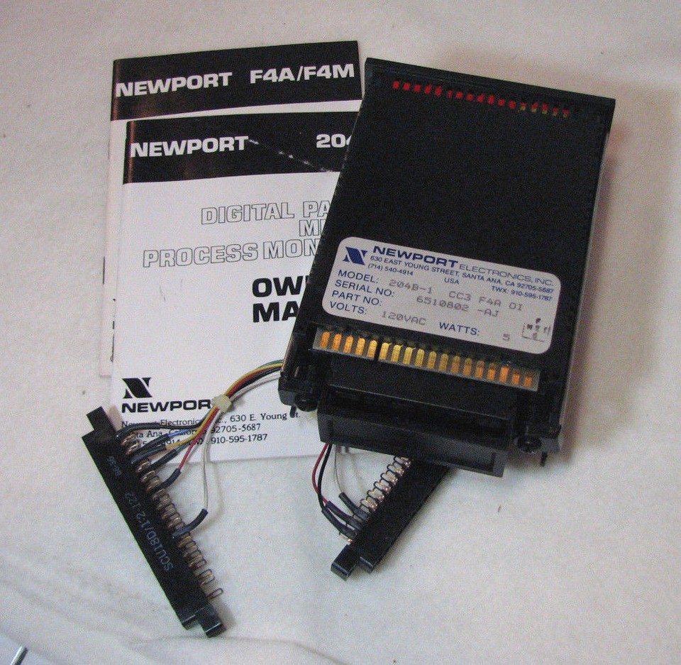 NEWPORT ELECTRONICS DIGITAL PANEL METER PROCESS MONITOR 204B-1 CC3 F4A ...