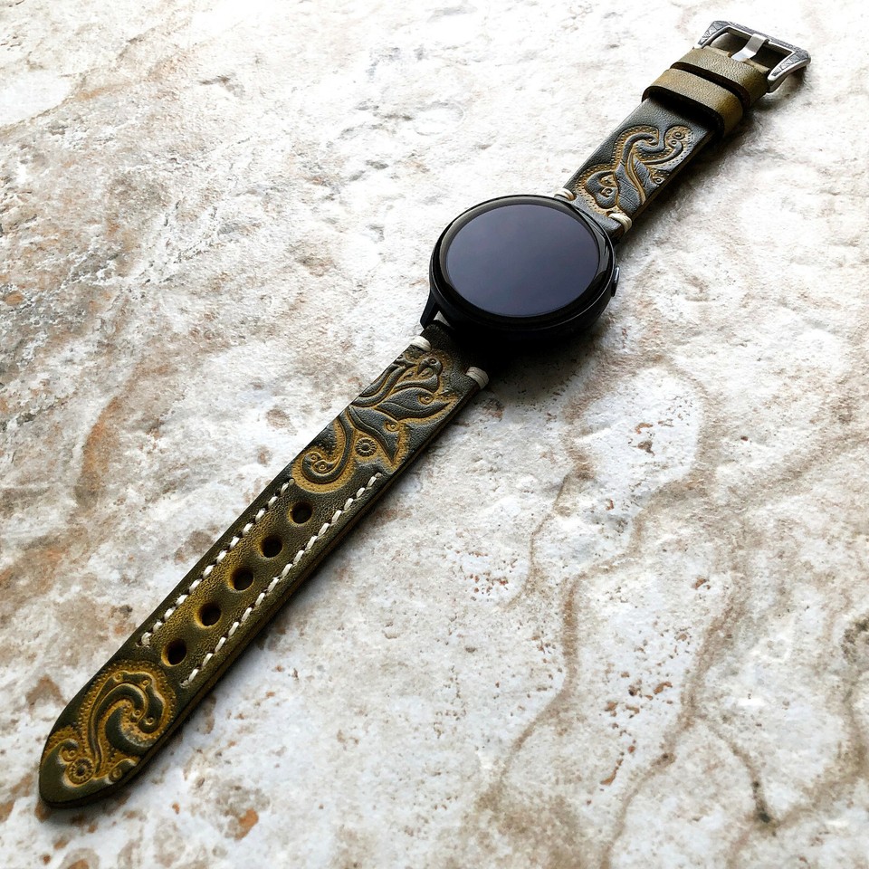 Green Yellow Embossed Band for Garmin D2 Air X15 and First Avenger -B22 ...