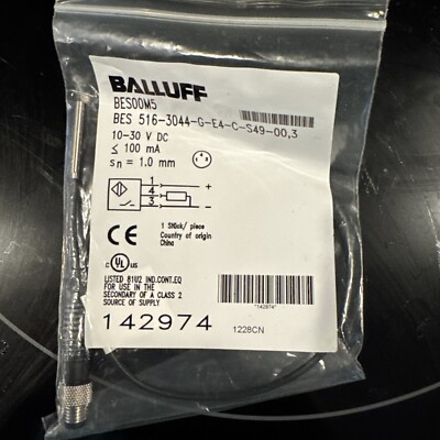 Balluff BES00M5 Inductive Standard Sensor 142974 10...30V DC IP67 ...