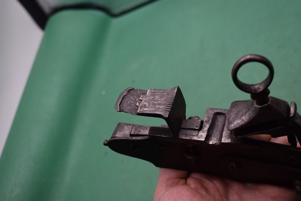 Large Antique Italian miquelet Flintlock lock assembly 8.9in oal lc ...