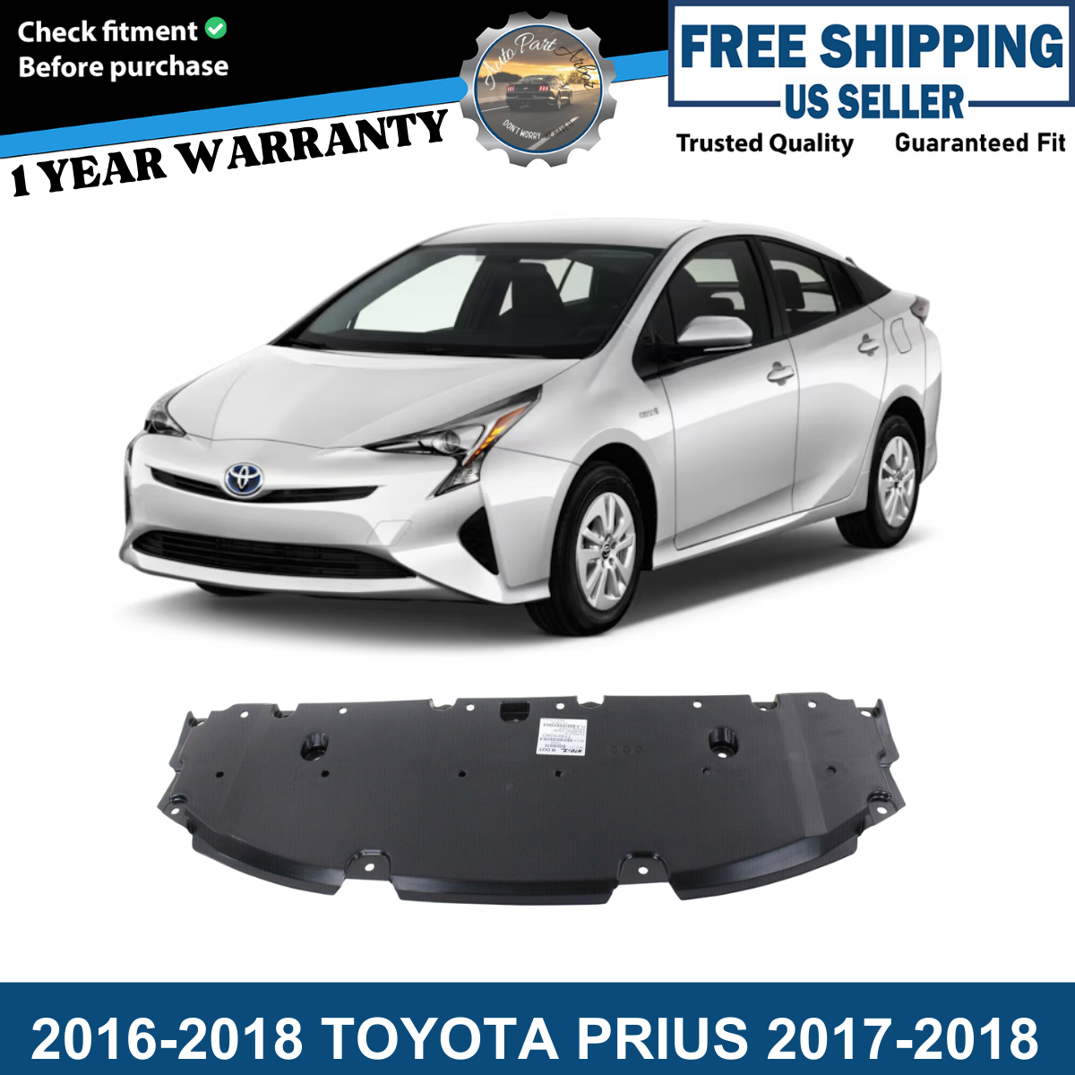 Engine Splash Shields Front for Toyota Prius Prime 2017-2018 | eBay