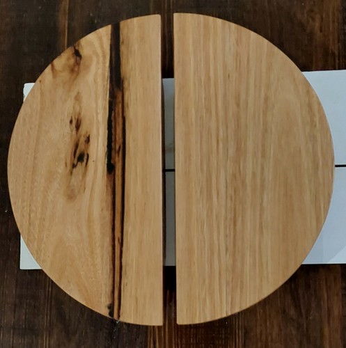 Large HALF ROUND Enterance Door Handle, wooden, custom made, recycled ...