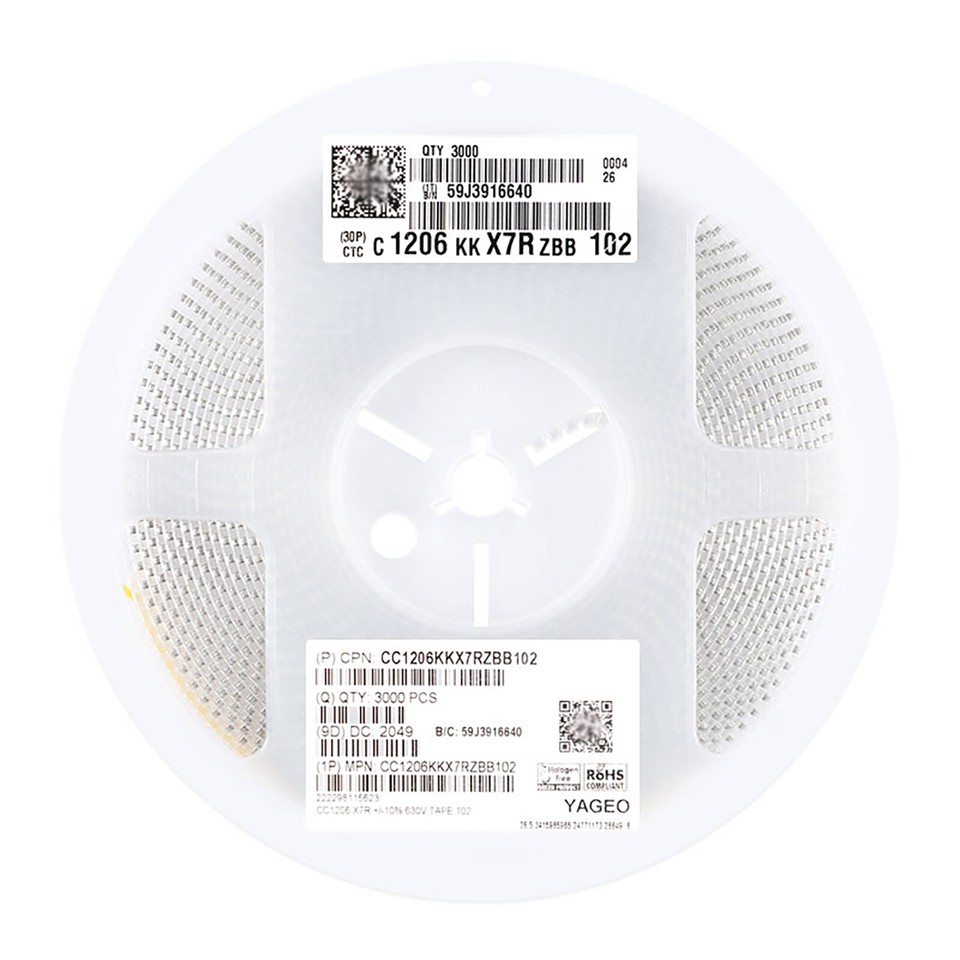 1206 SMD Capacitors MLCC Surface Mount Ceramic Chip Range ( 1PF to ...