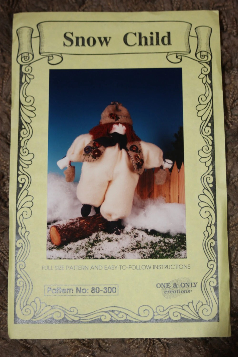 80-300 One & Only Creations Snow Child Christmas Winter stuffed snowman ...