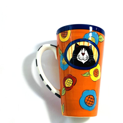 1999 Catzilla Collectible Tall Ceramic Coffee Mug designed by Candace ...