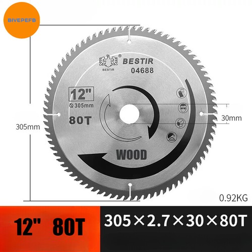 12" Inch Steel Metal Cutting Blade 80 Tooth Circular Saw Blade 30mm ...