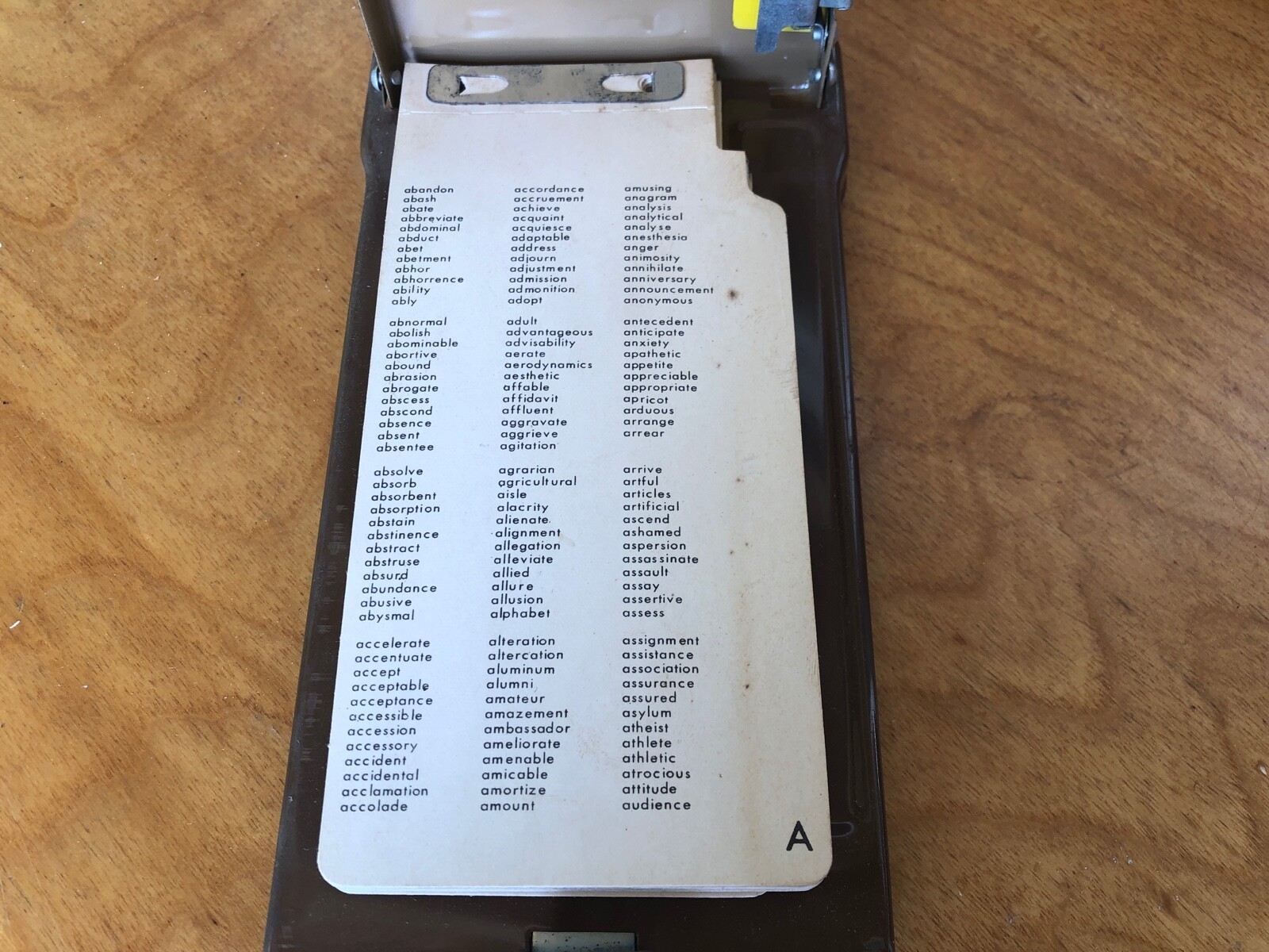 Vintage SPELL RIGHT Tin Metal Analog Roll-a-Dex Mechanical Japan ...