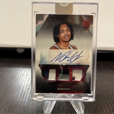 2024 Topps 3 TRA-NS Nick Smith Jr. Triple Relic On Card Auto 1/5-First ...