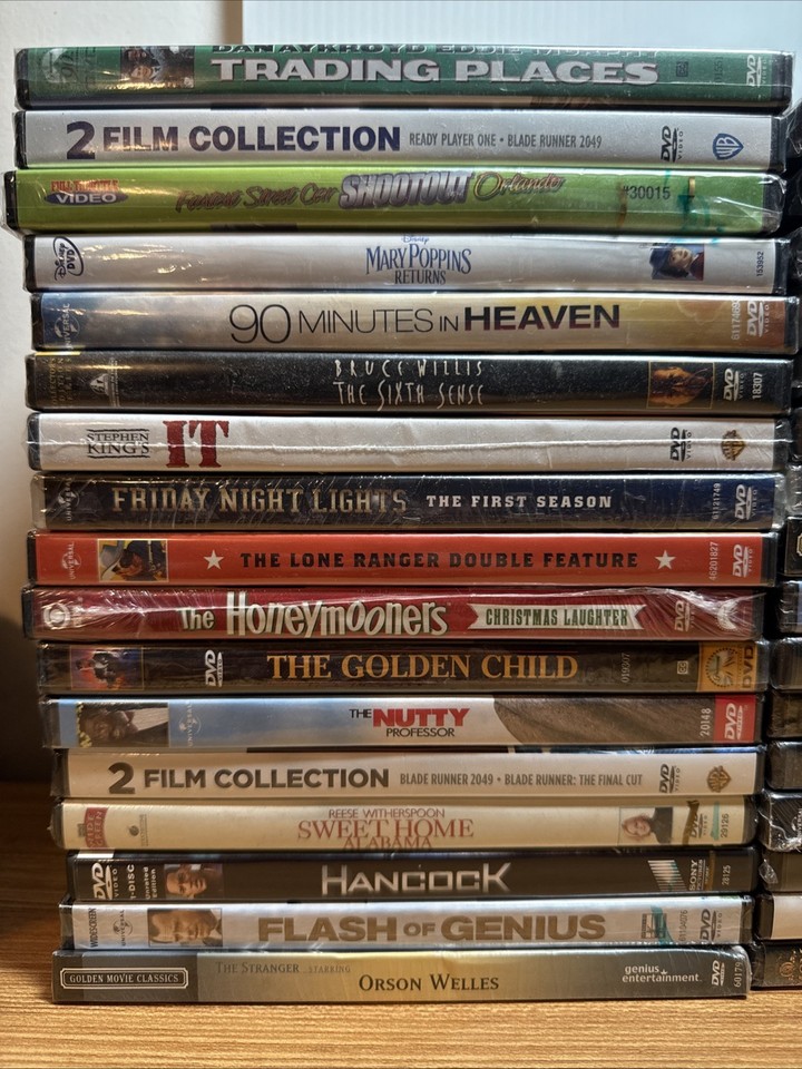 LOT OF 50 DVD MOVIES & Docs w/ Mixed Genres, Ratings - All SEALED NEW ...