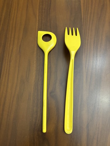 Melamine Utensils Copco Meat Fork 652 Slotted Spoon 647 Yellow 12” Lot ...