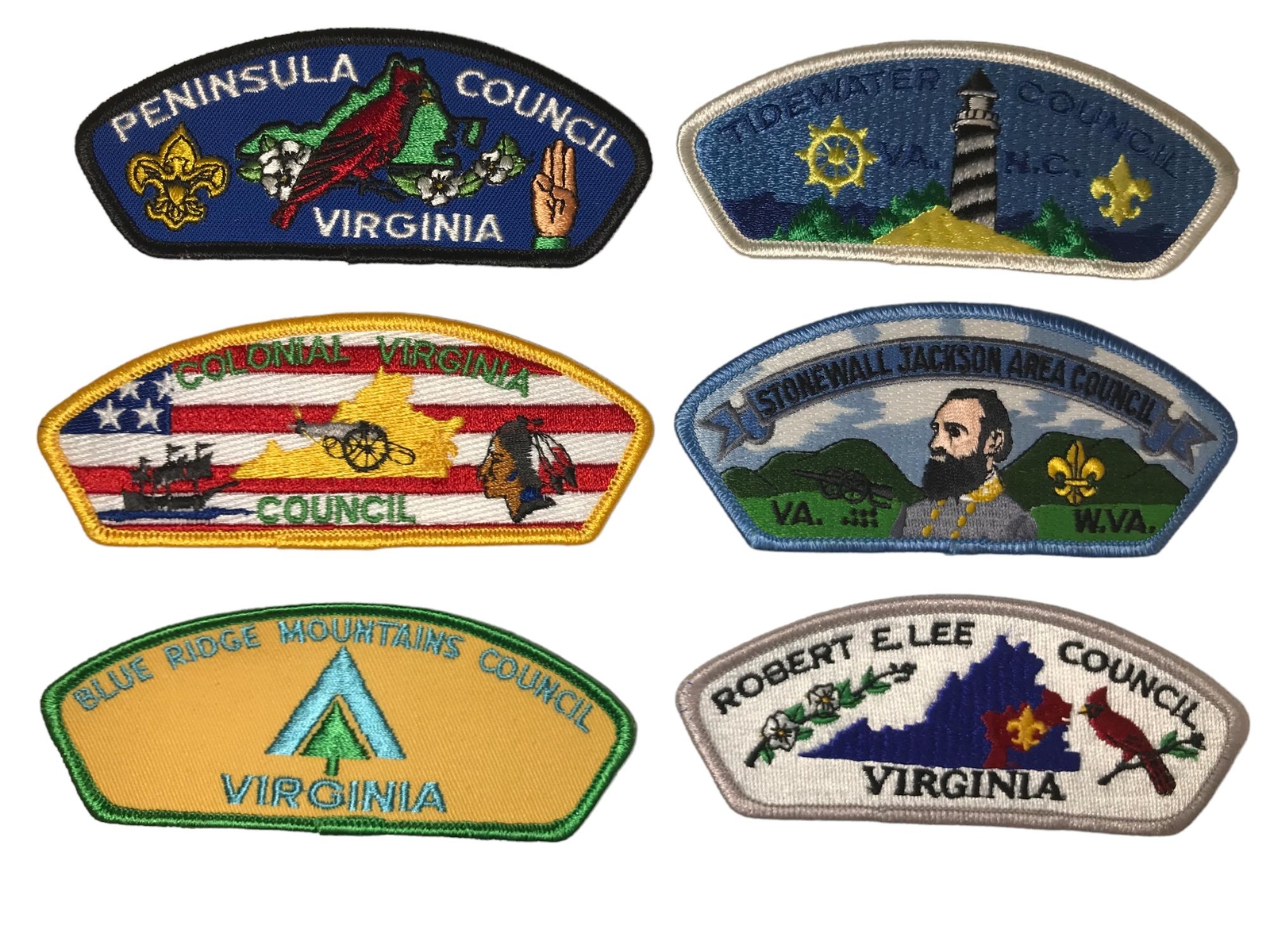 Lot of Virginia Councils 1/2 Dozen BSA CSPs Mint CSP (BHP2157) | eBay