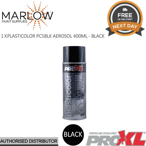 PRO XL PRO PLASTICOLOR BUMPER TRIM PAINT AEROSOL 400ML -PC5BLK BLACK 1 ...