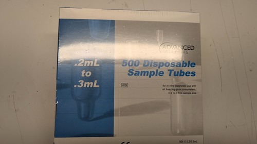 Advanced Instruments 3LA825 Disposable Sample Tubes .2mL to .3mL (Pack ...