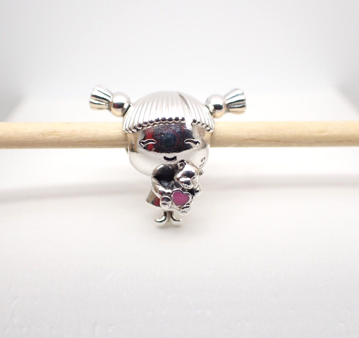 Authentic PANDORA 925 Silver Girl With Pigtails Charm Pendant ...