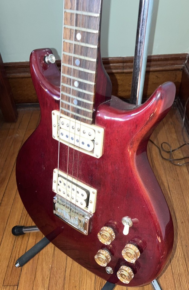 1978/79 Washburn Wing Series Transparent Red Raven Electric Guitar Made ...