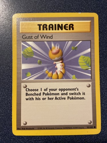 GUST OF WIND - Base Set - 93/102 - Common - Pokemon Card - Unlimited ...