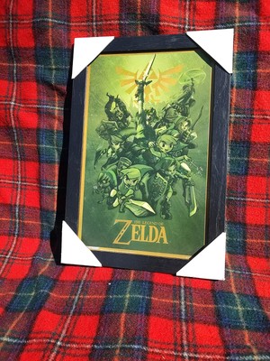 The Legend Of Zelda Picture in Frame 13" X 19" Black Border | eBay