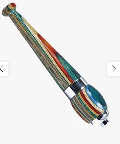 Rainbow Baseball Bat Zeppelin Wooden Smoking Pipe -Large Size - Screen ...