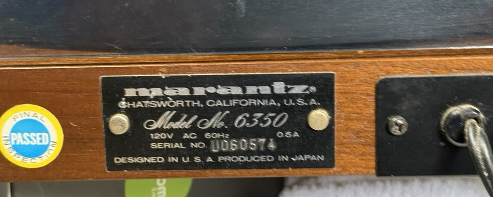 Vintage Marantz 6350 Turntable | eBay