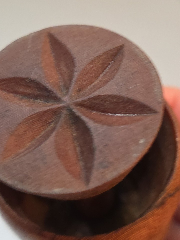 Vintage Antique Primitive Miniature Wood Butter Mold Press Stamp Star ...