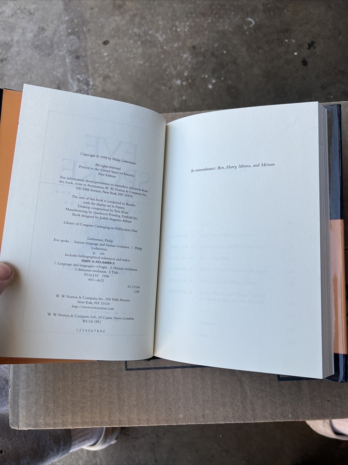 Eve Spoke: Human Language and Human Evolution by Philip Lieberman ...