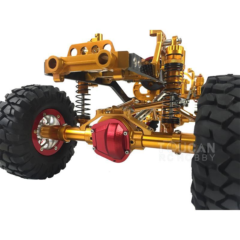 1/10 CNC RC SCX10 Rock Crawler Yellow Chassis Upgraded Tires Spare ...