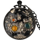 Unique Musical Movement Pocket Watch Astronaut Space Quartz with Fob ...