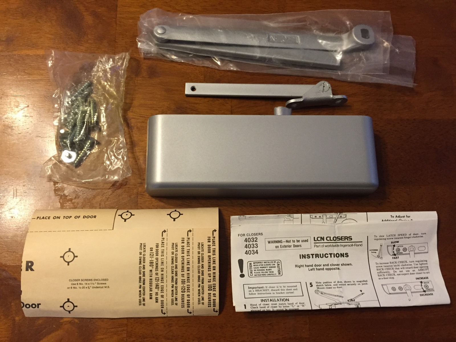 LCN DOOR CLOSER SMOOTHEE 4034 LEFT HAND REG ALUM | eBay