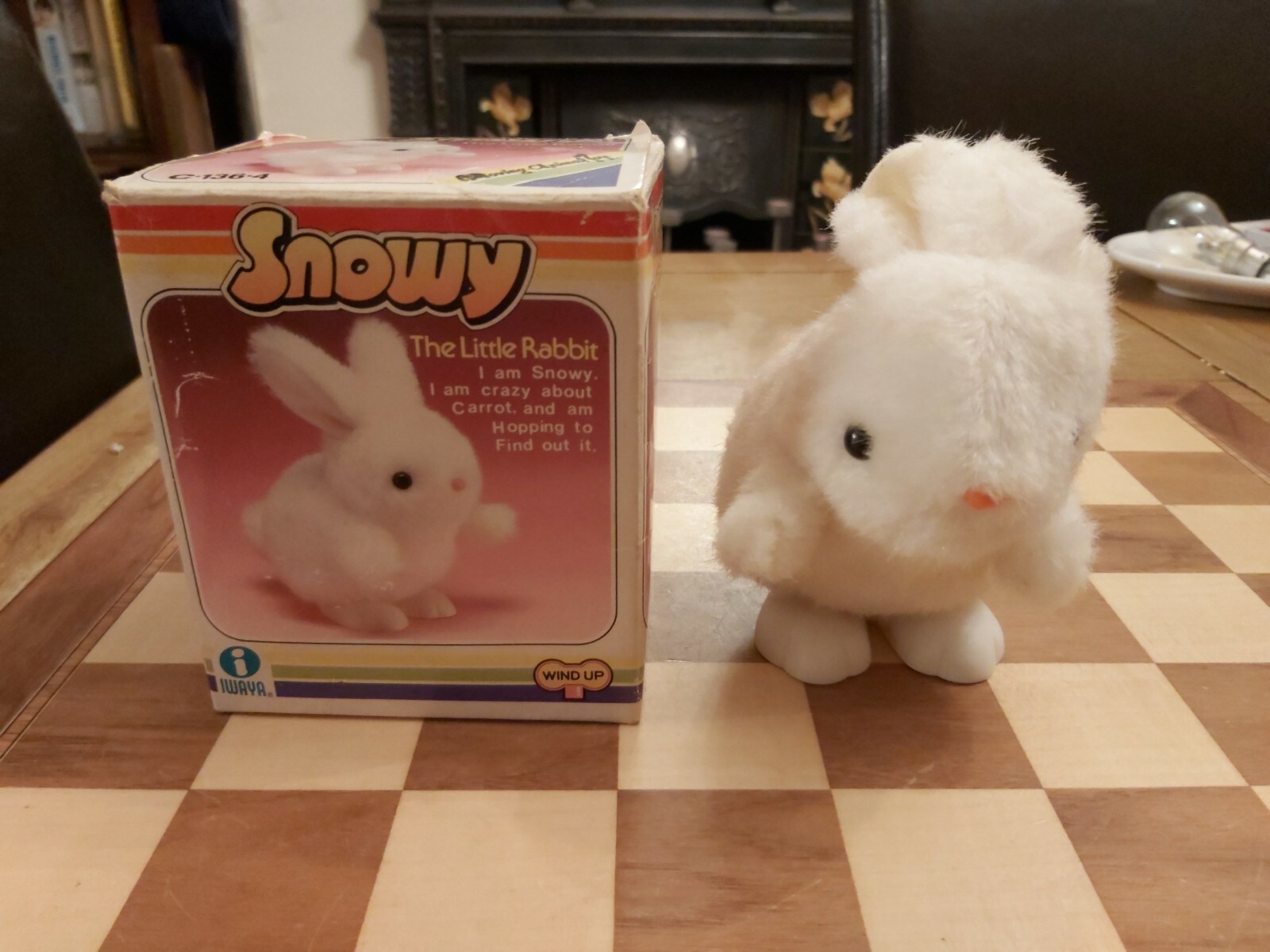 Vintage 1980s Boxed IWAYA Corporation Win-Up Snowy The Little Rabbit ...