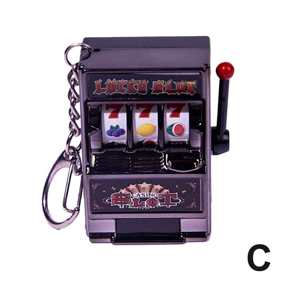 Simple Fashion Fruit Machine Slot Machine Keychain Creative Key Gift ...
