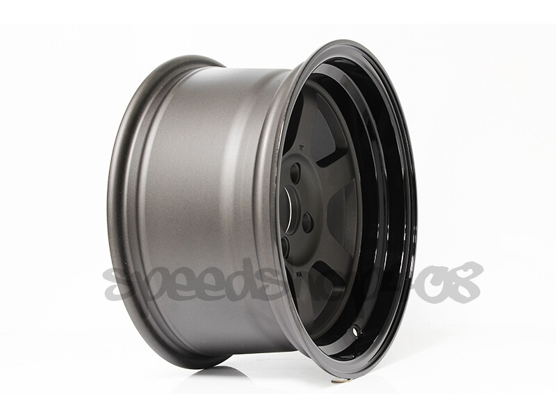 ROTA WHEELS GRID V GUNMETAL BLACK LIP 15X8 +0 4X114.3 TOYOTA AE86 ...