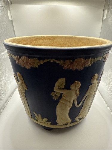 Weller American Art Pottery Blue Ware Dancing Grecian Lady Jardinere ...