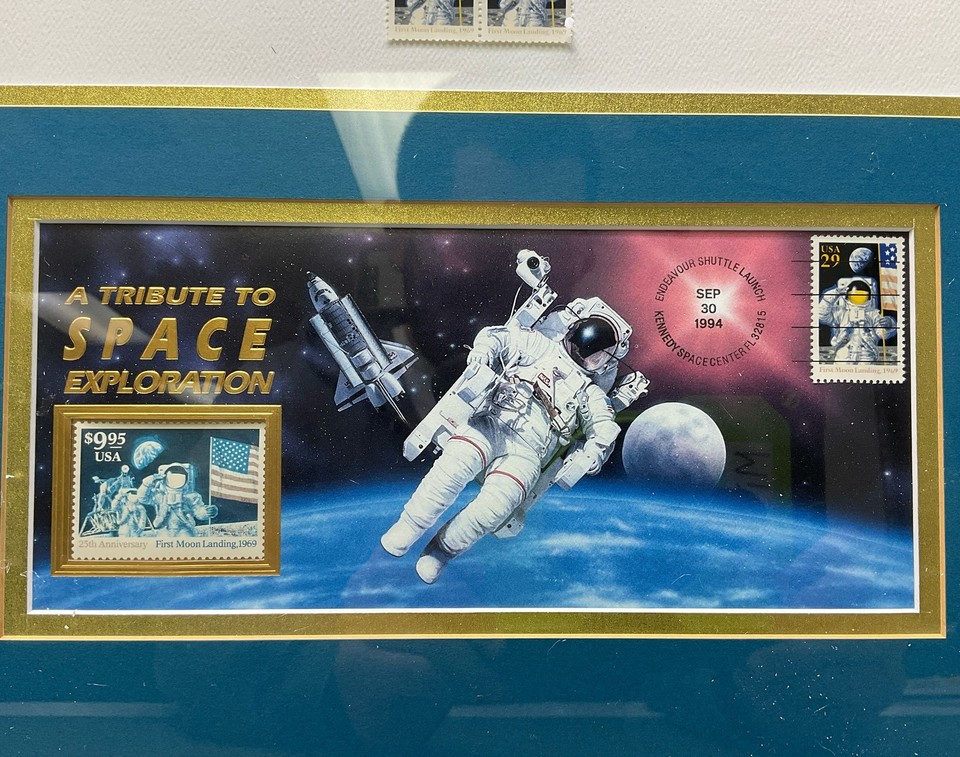 Framed USPS Apollo 11 Moon Landing First Day of Issue Print + Cover | eBay