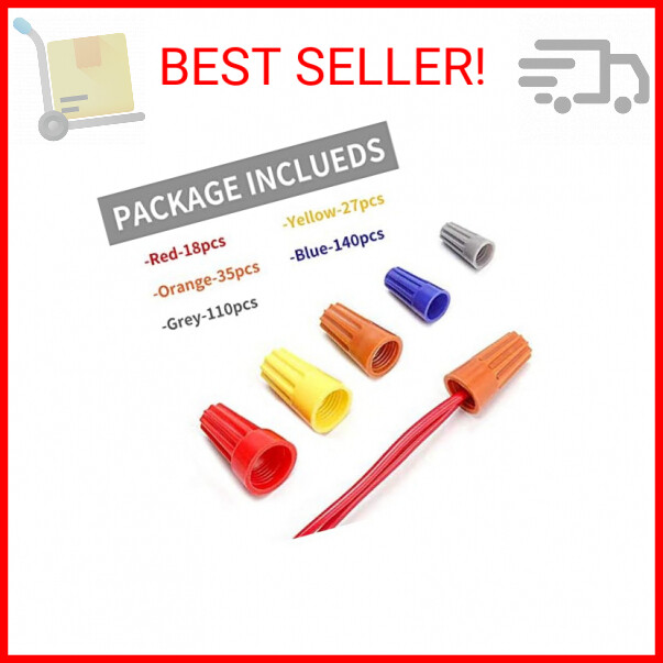 330 Pcs Wire Connectors Nuts Kit - Electrical Twist Wiring Splice Screw ...