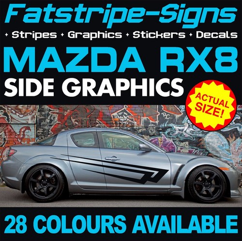 to fit MAZDA RX8 GRAPHICS DECALS STICKERS STRIPES CAR VINYL 1.3 COUPE ...