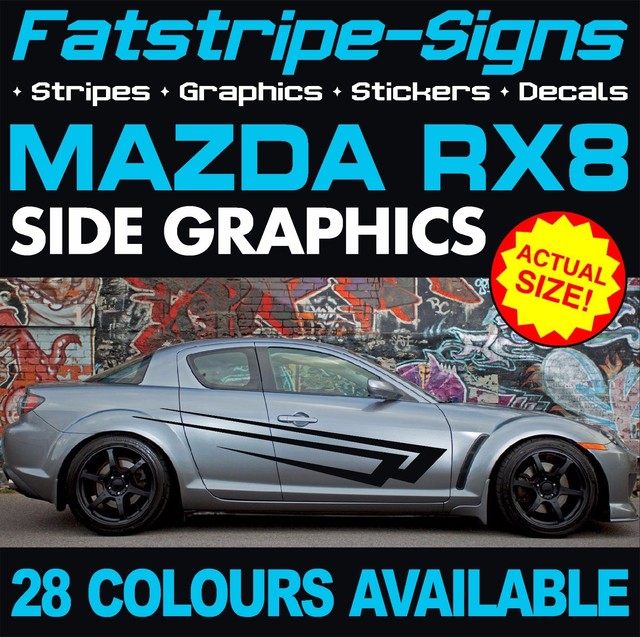 MAZDA Rx8 Graphics Decals Stickers Stripes Car Vinyl 1.3 Coupe Rx-8 R3 ...