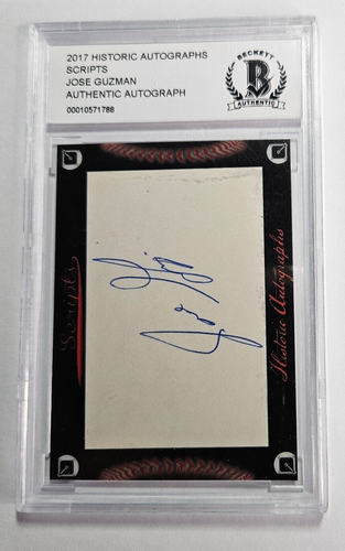 2017 Historic Autographs Baseball JOSE GUZMAN Cut Signature - Beckett ...