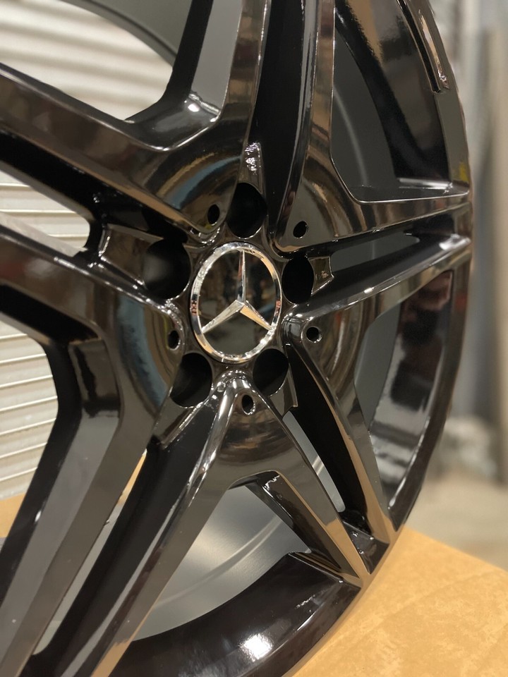 4PC 19" GLOSS BLACK AMG STYLE WHEELS RIMS FIT MERCEDES BENZ E300 E350 ...