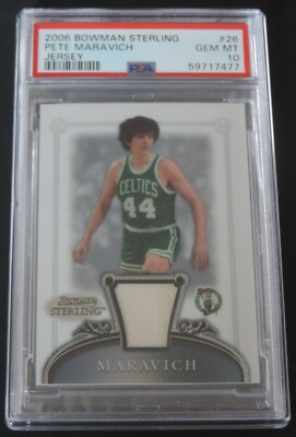 PSA 10 2006 BOWMAN STERLING PISTOL PETE MARAVICH GAME USED JERSEY SP ...