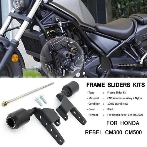 Side Frame Sliders Kits Crash Protector Bars For Honda Rebel 300 500 ...