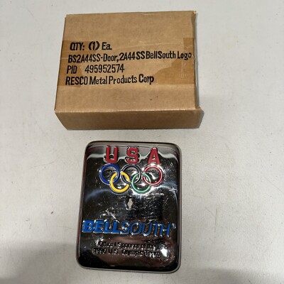 BELLSOUTH OLYMPICS Pay Phone Cover Polished Chrome Coin Vault Door 1996 ...