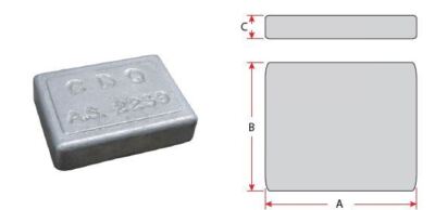 Anode Zinc Block Rectangular 100 x 75 x 25mm | eBay Australia