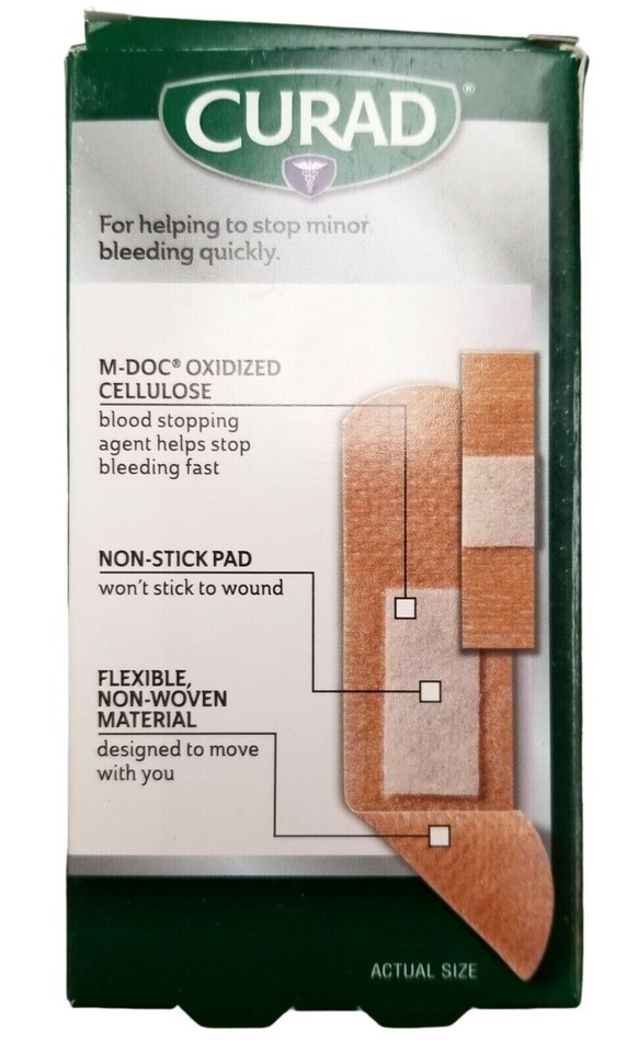 CURAD Quick Stop! BANDAGES for Bleeding Control Assorted Fabric 30ct ...