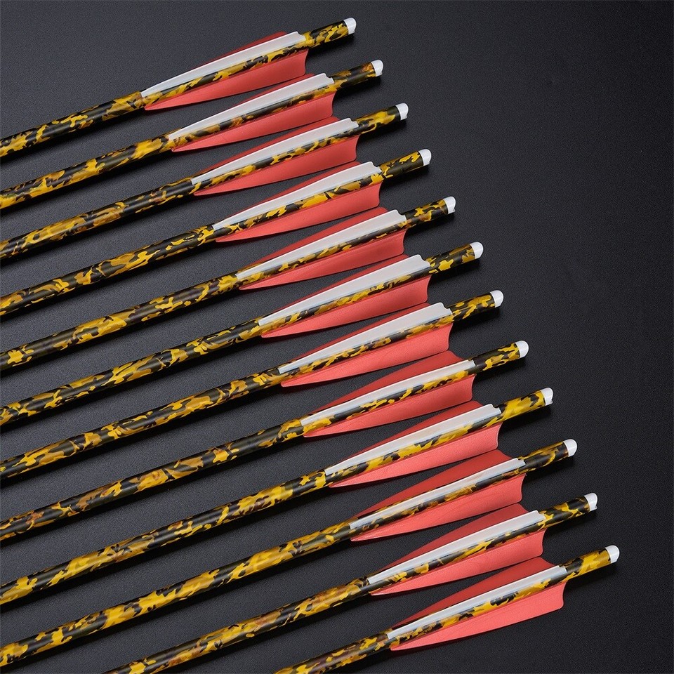Archery 12pcs 20" Crossbow Bolts Arrows OD 8.8MM + 3pcs Lighted Nocks ...