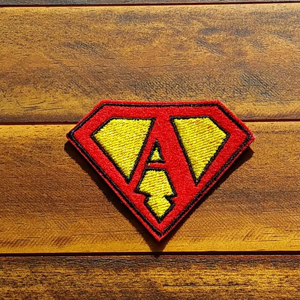 Superman Logo Patch Iron-On Superman Logo Superman Alphabet Super Hero ...