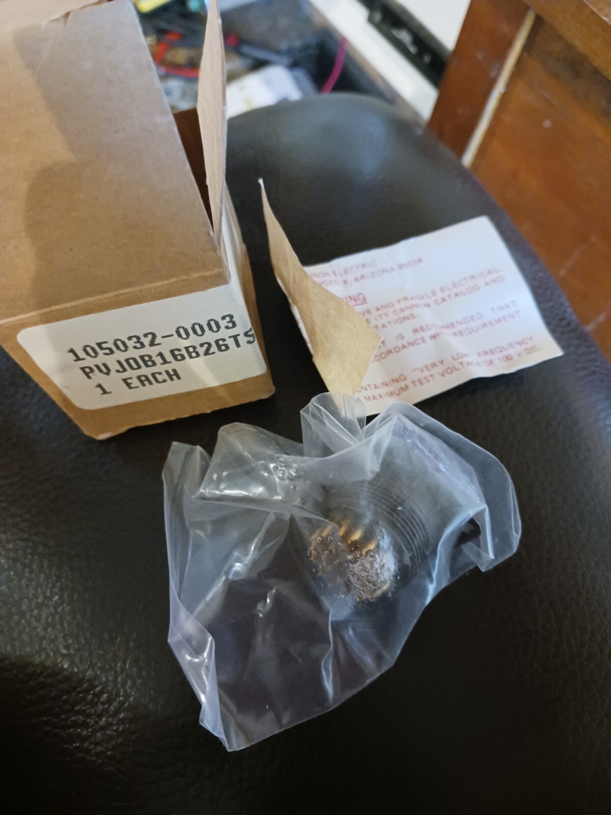 1 ea ITT Cannon Panel Recept. Connector PVJ0B16B26TSN NOS SHIPS QUICK n ...